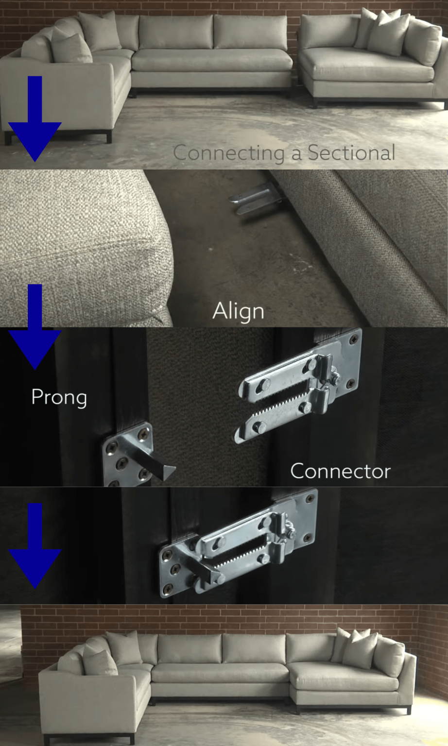 How to Connect a Sectional Sofa Together | SectionalSofaPoint